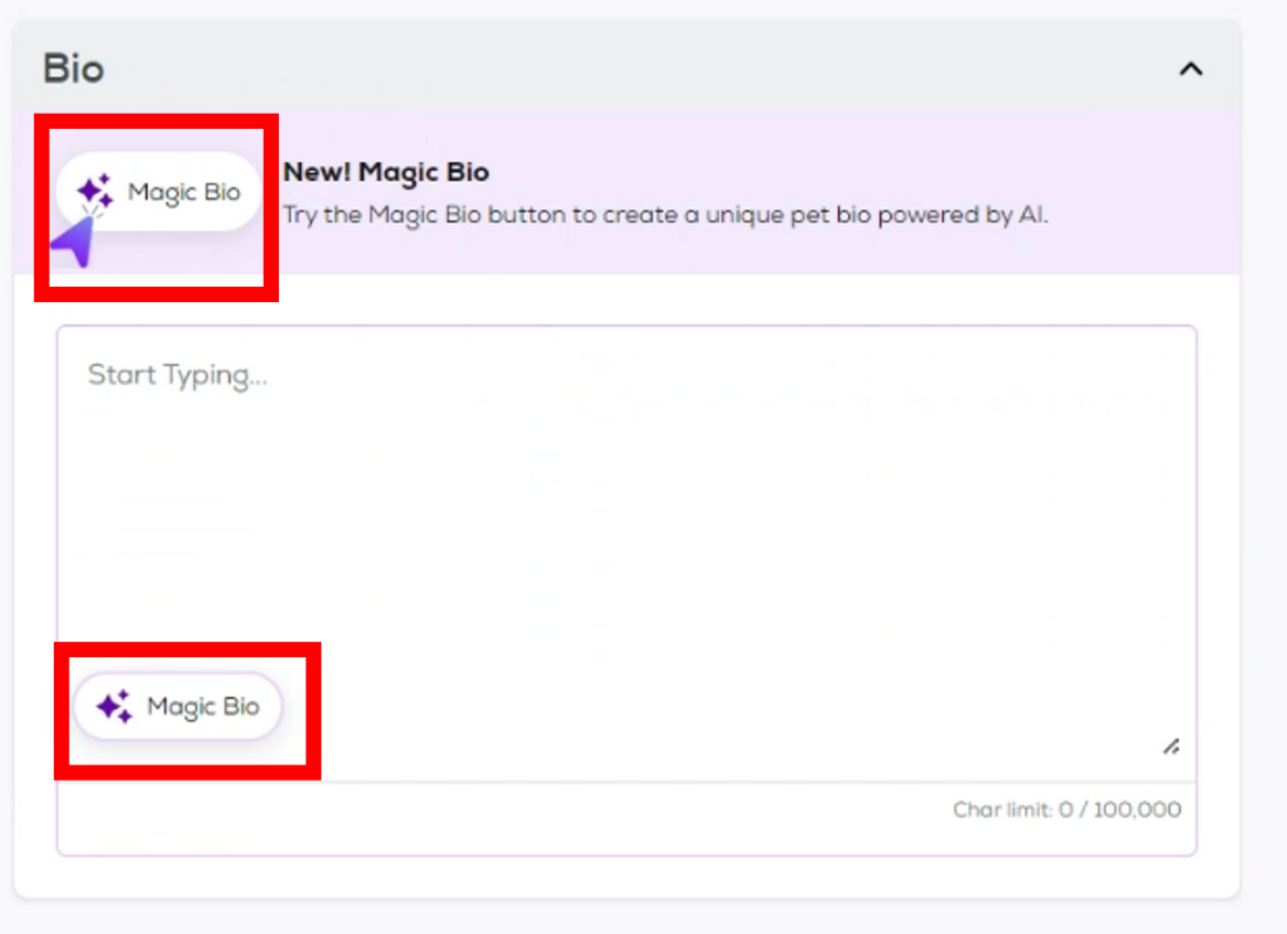 New Feature: Magic Bio for Dogs