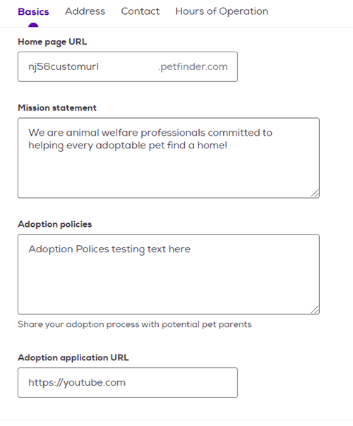 Managing Your Petfinder Homepage